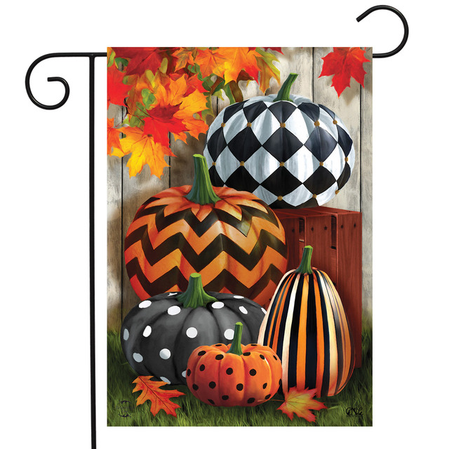 Patterned Pumpkins Garden Flag ABC Distributors Inc patterned-pumpkins-garden-flag-abc-distributors-inc